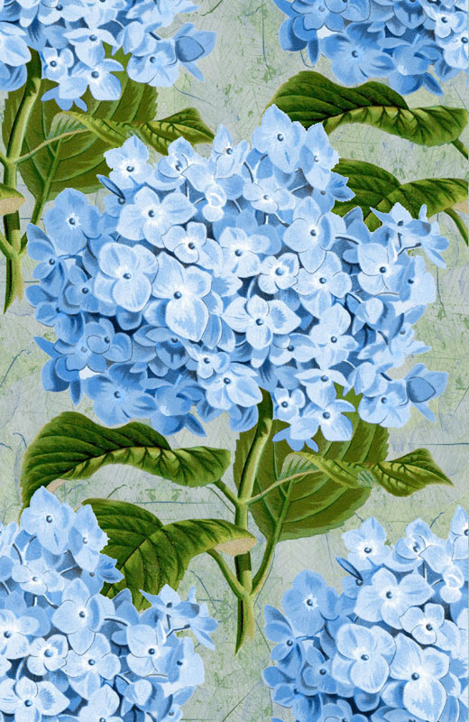 LinsArt: Blue Hydrangea Fabric