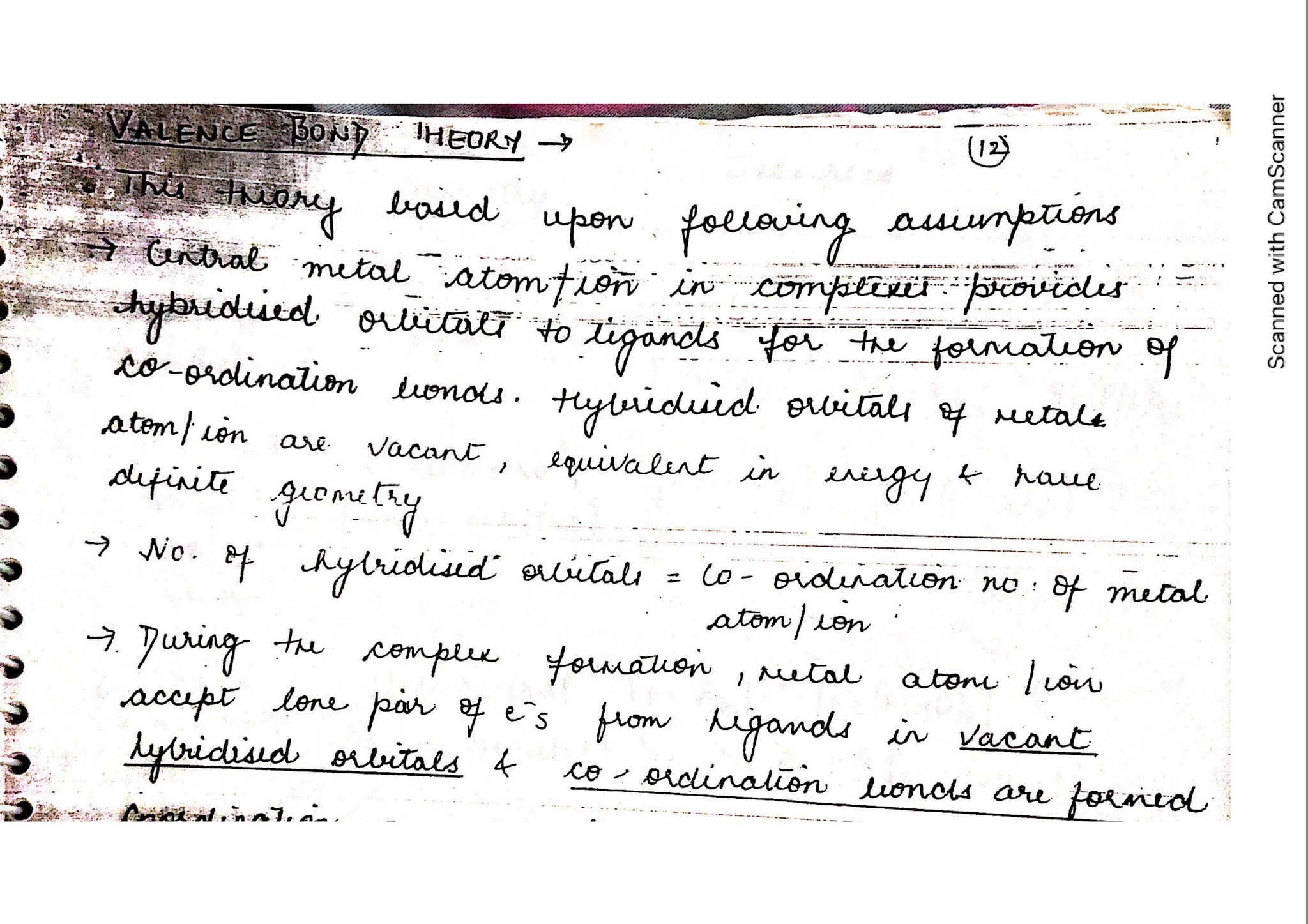 Chemistry Chapter 9 - Coordination Compounds Class 12 Handwritten Notes ...