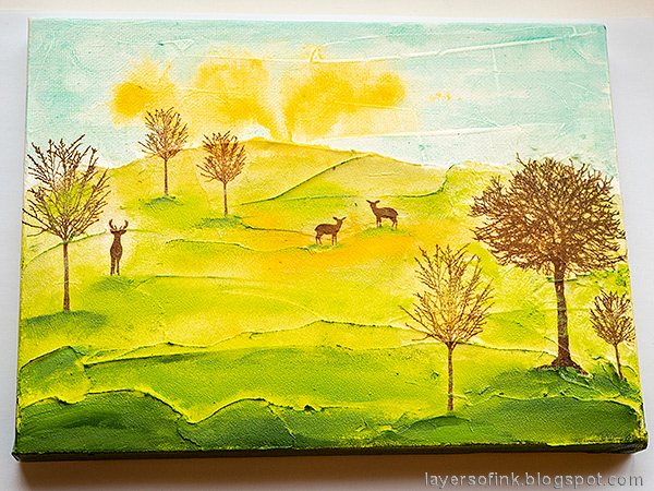 Layers of ink: Spring Canvas Mixed Media Tutorial