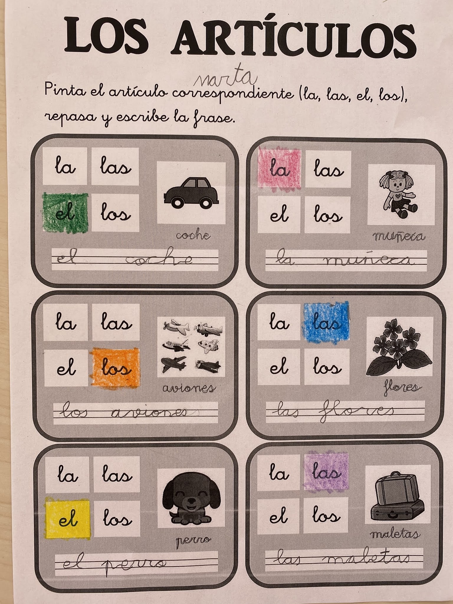 Los artículos (el, la, los, las)