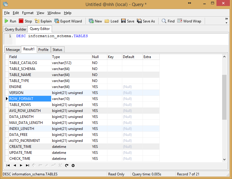 คำสั่ง Sql Query ดูขนาดข้อมูลของ Database