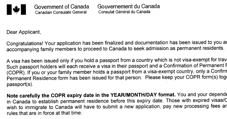 讓愛與和平佔領加拿大: 預備抵達加拿大的入境程序 + 還有20天