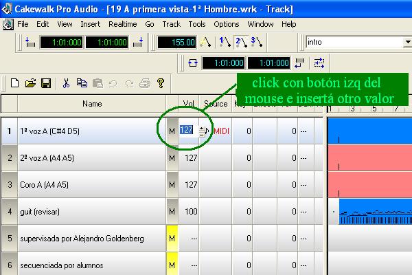 Arte y Parte Musical: 08 Cambio el volumen de los tracks.