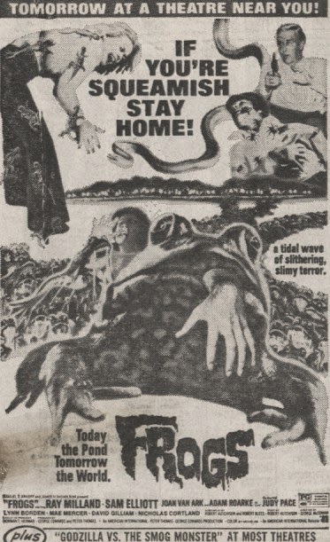 Obscure Video And DVD Blog: FROGS 1972 (MGM)