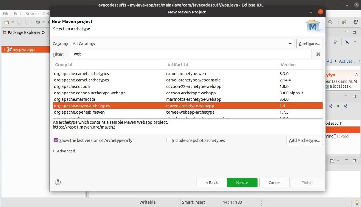 Create A Java Project Using Maven Archetypes