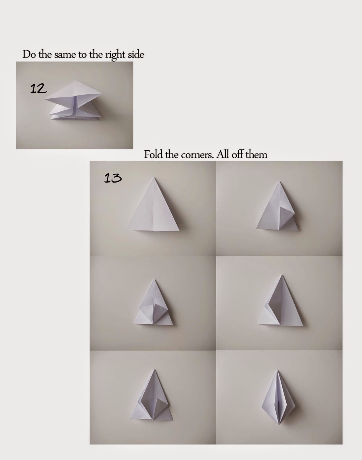 Ornaments Origami: Paper Diamond | Paper Origami Guide