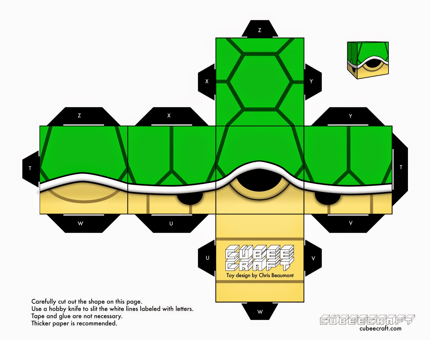 Papercraft: Caparazón verde | It's me, Mario