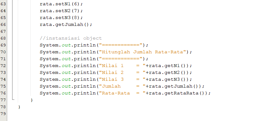 OOP DI JAVA MENGHITUNG RATA-RATA NILAI (Netbeans 8.2) - Bang AWEP