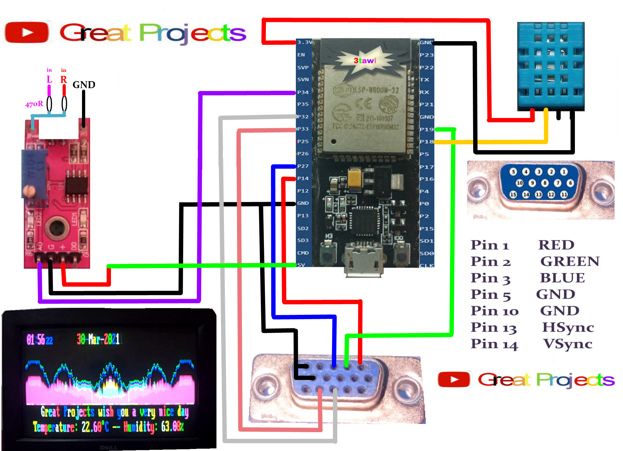 Arduinofft With Esp32 And Vga Monitor Youtube