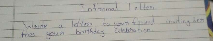 Informal Letter Format In Gujarati - Birthday Letter