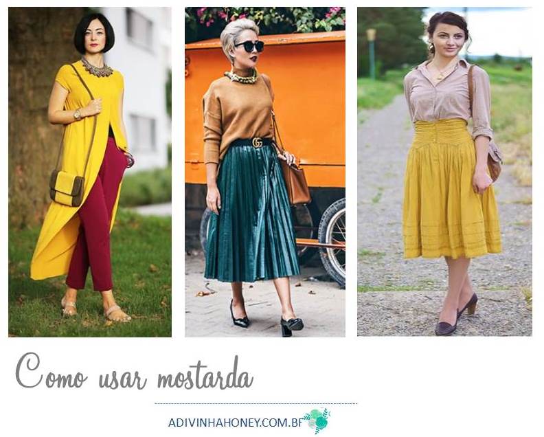Adivinha Honey!: Como compor looks com a cor mostarda