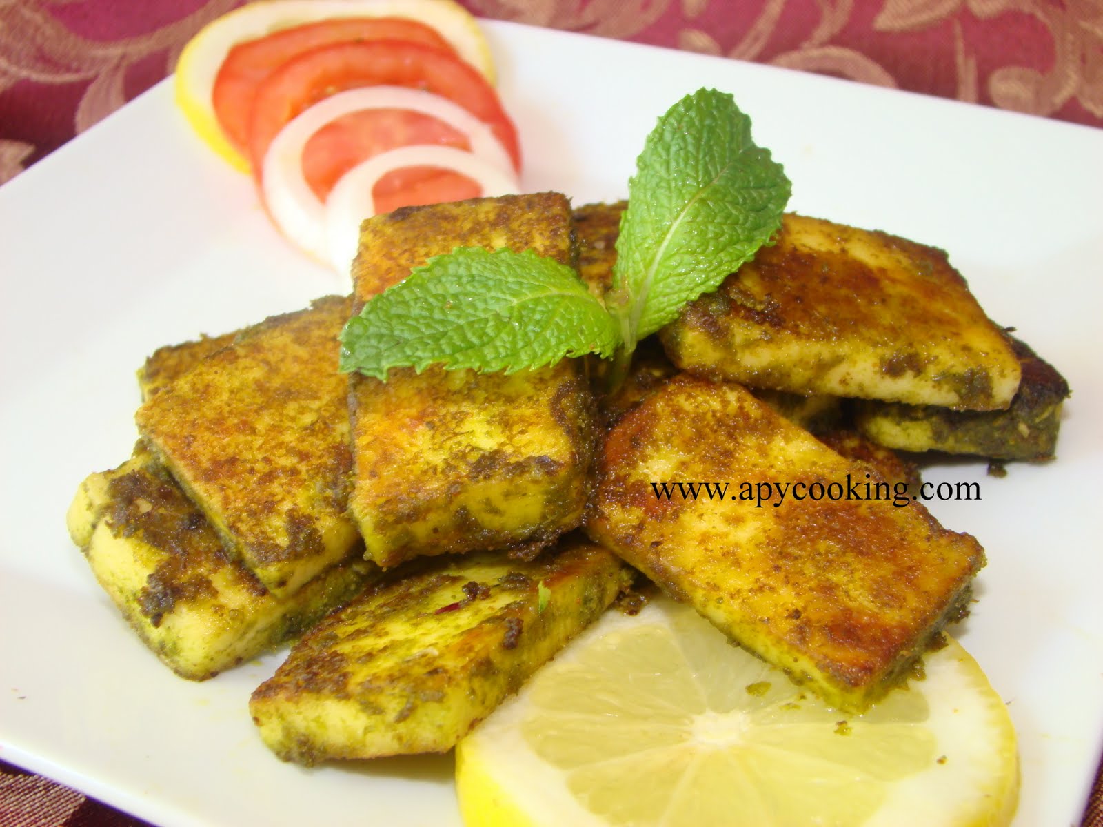 Apy Cooking: Tawa - Roasted Paneer Pudina Tikka