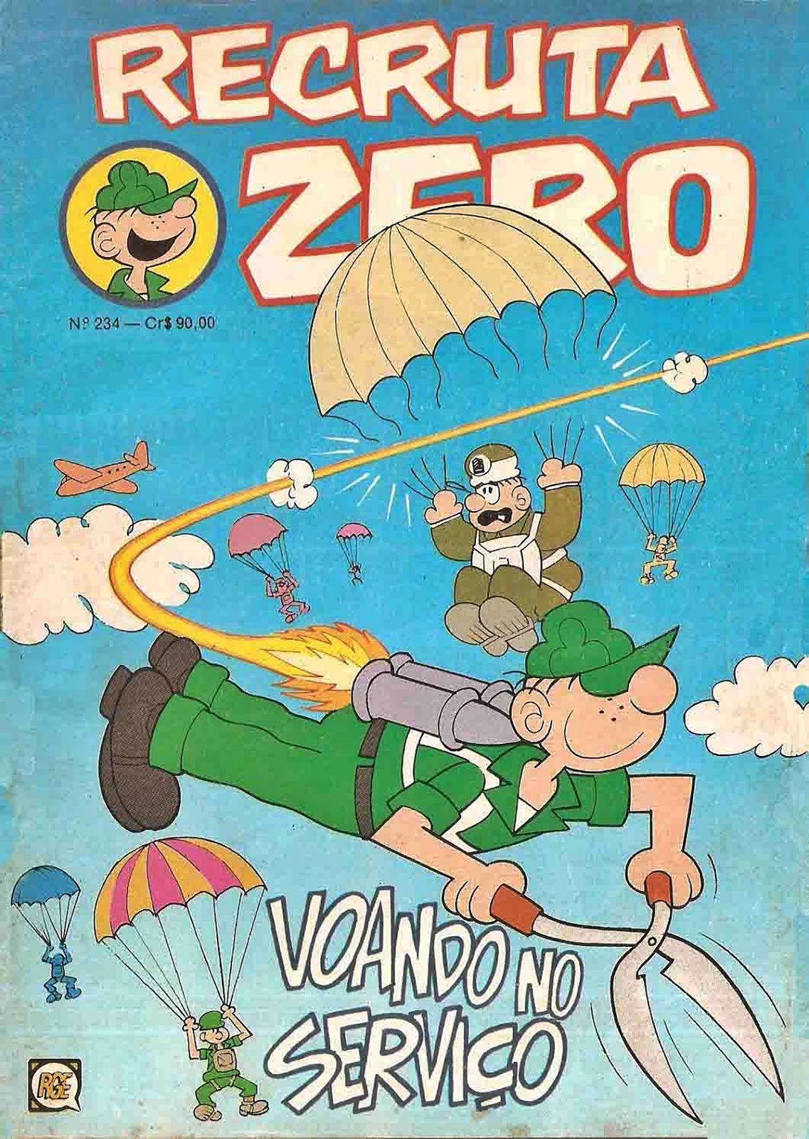 PR - GIBIS "Antigos": Recruta Zero - Nº 234 - Fevereiro 1982 - Ed. RGE