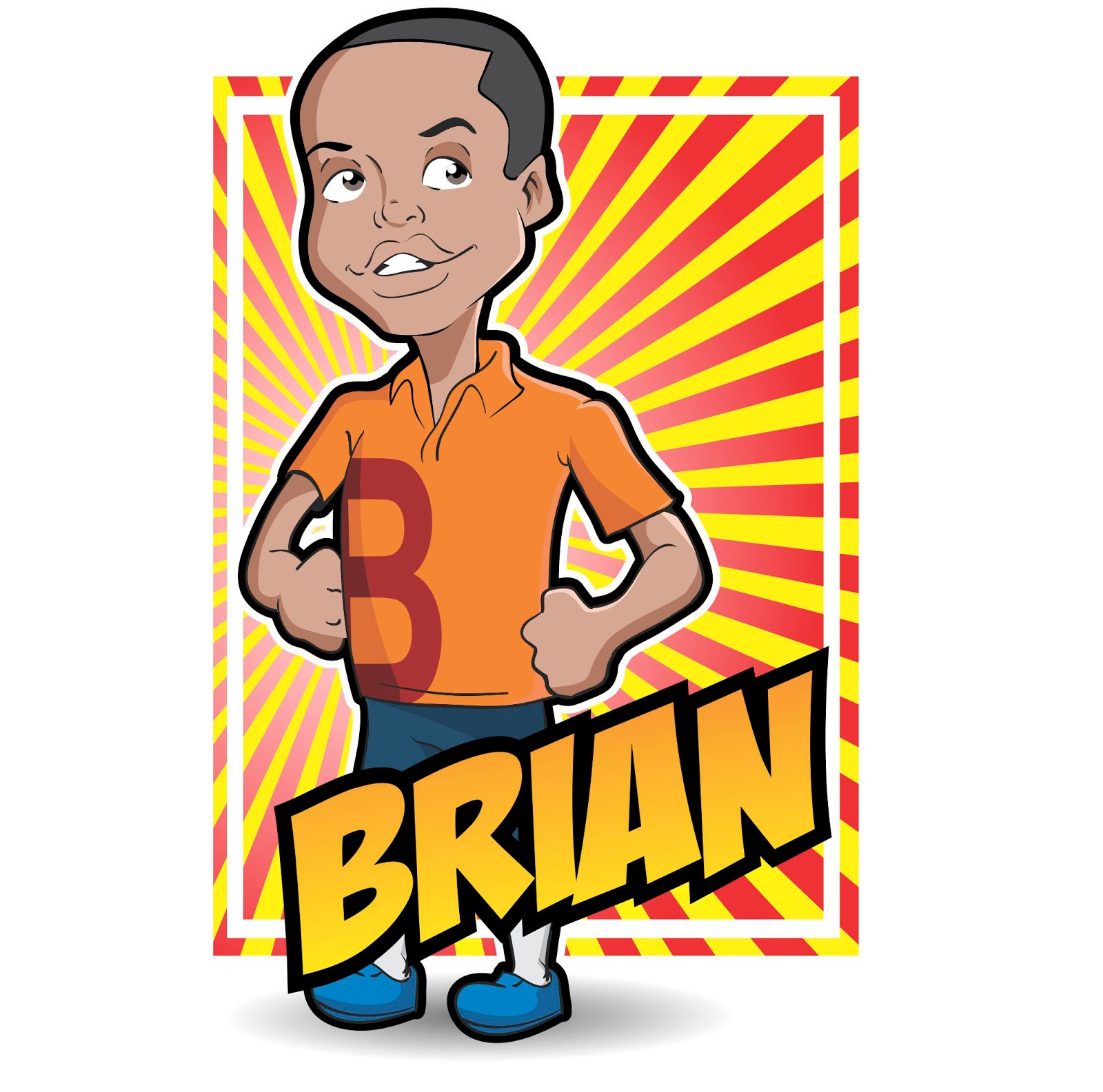 Brian - Caricatura - Adriano Ott - Ilustração e Design