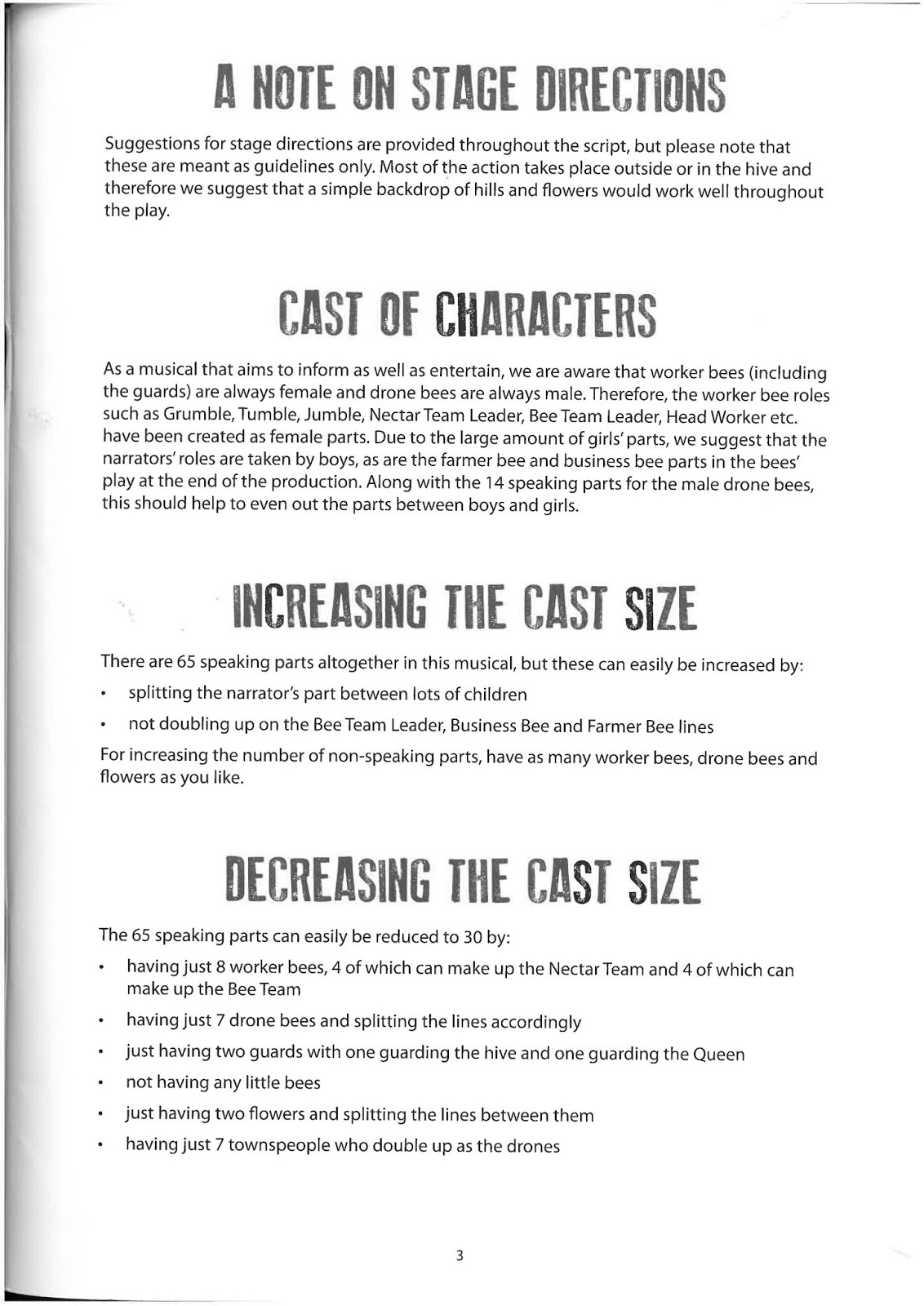 The Bee Musical - Script