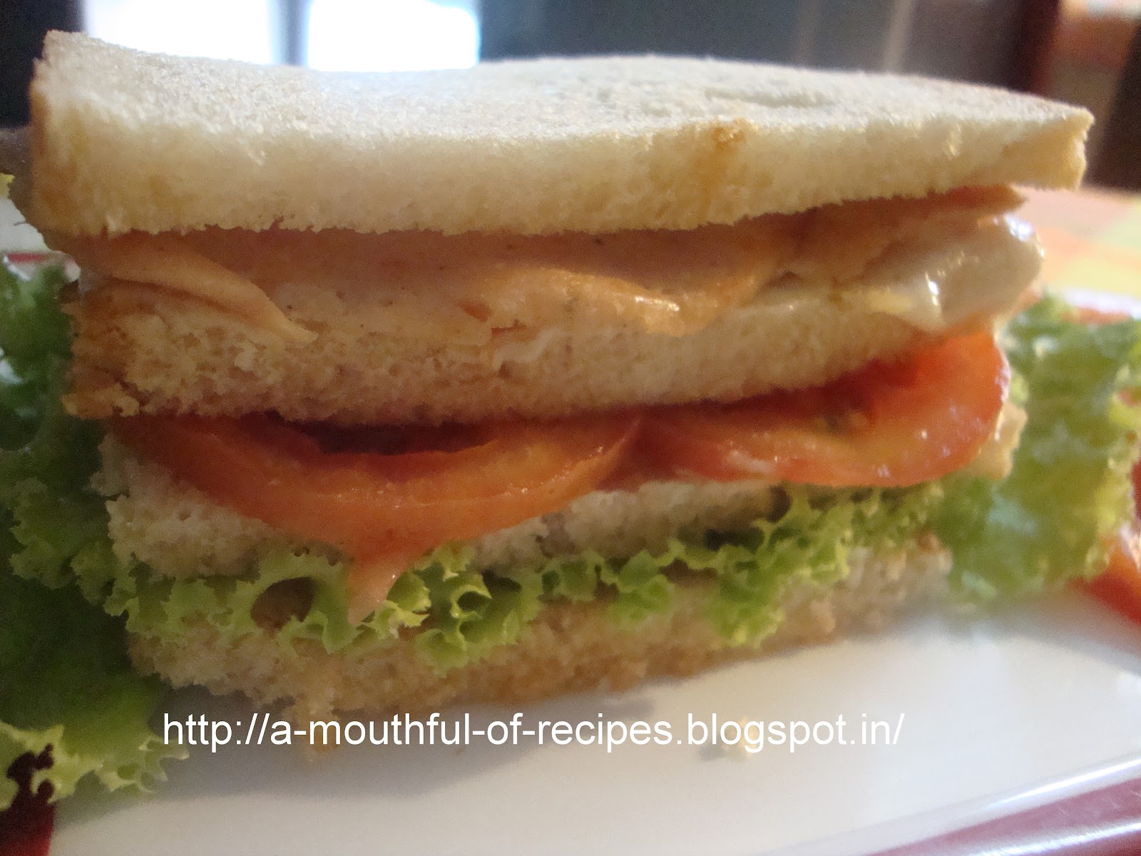 A Mouthful Of Recipes: Fried Salami Sandwich