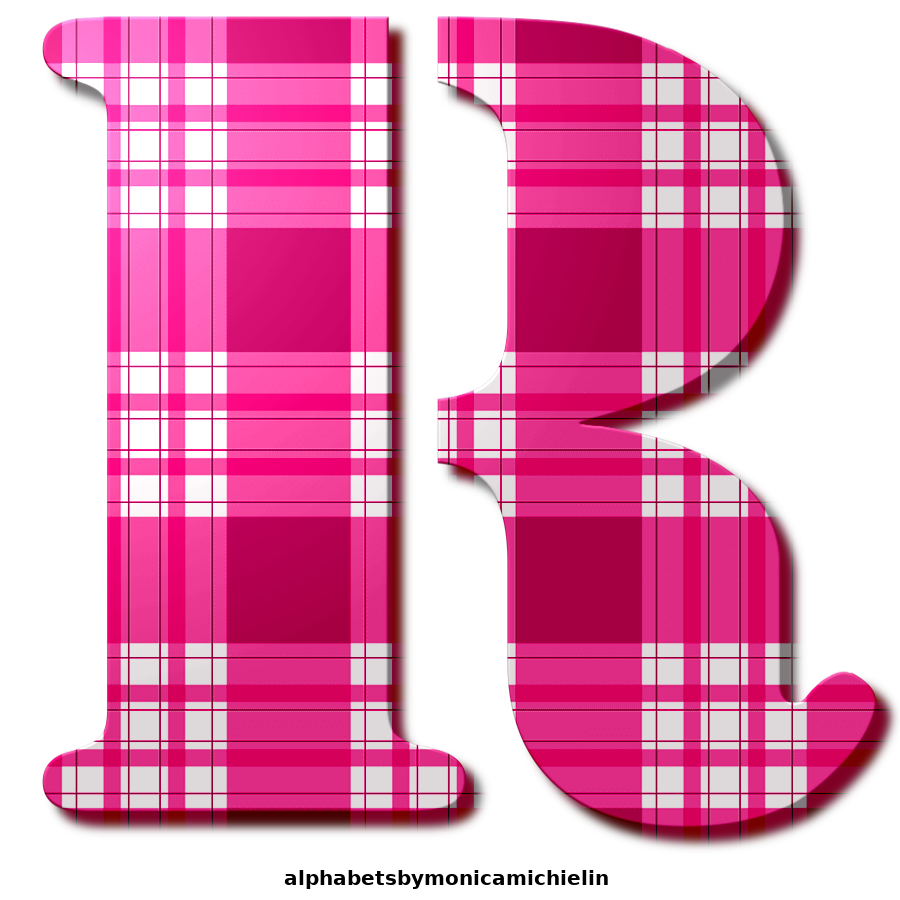 Monica Michielin Alphabets: ARMY FONT PINK PLAID (TARTAN) PATTERN ...