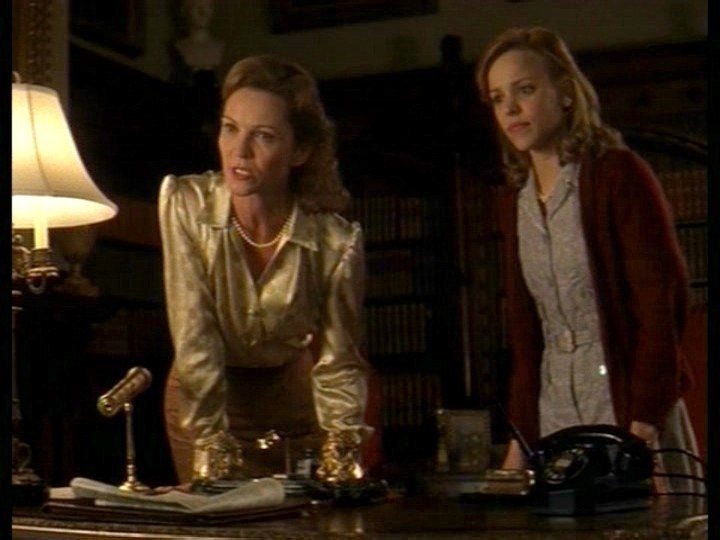 Ladies in Satin Blouses: Joan Allen - cream satin blouse