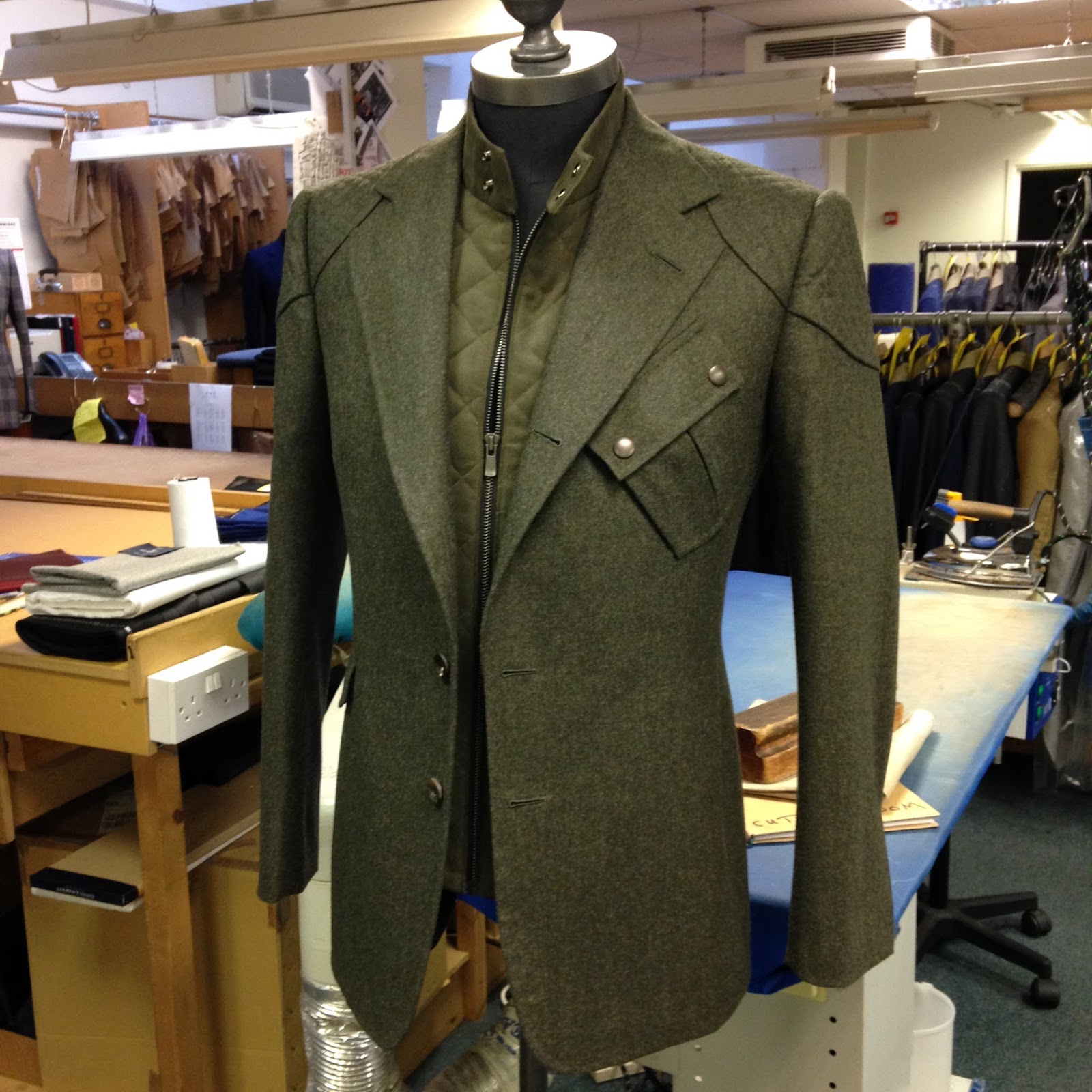 DAVIDE TAUB: Bespoke Driving Jacket w/.Detachable Bib: Collaboration ...