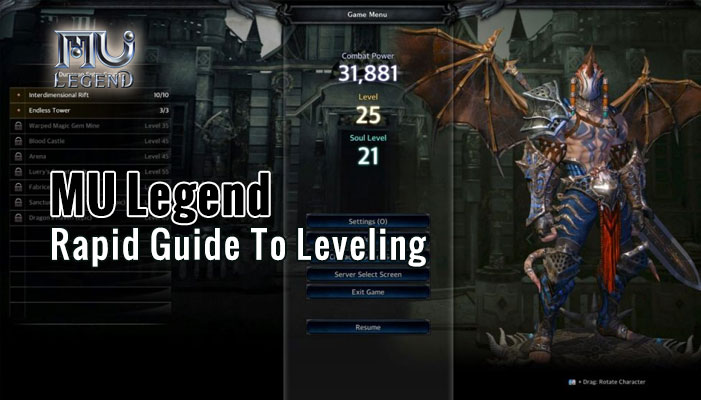 MU Legend: Rapid Guide To Leveling