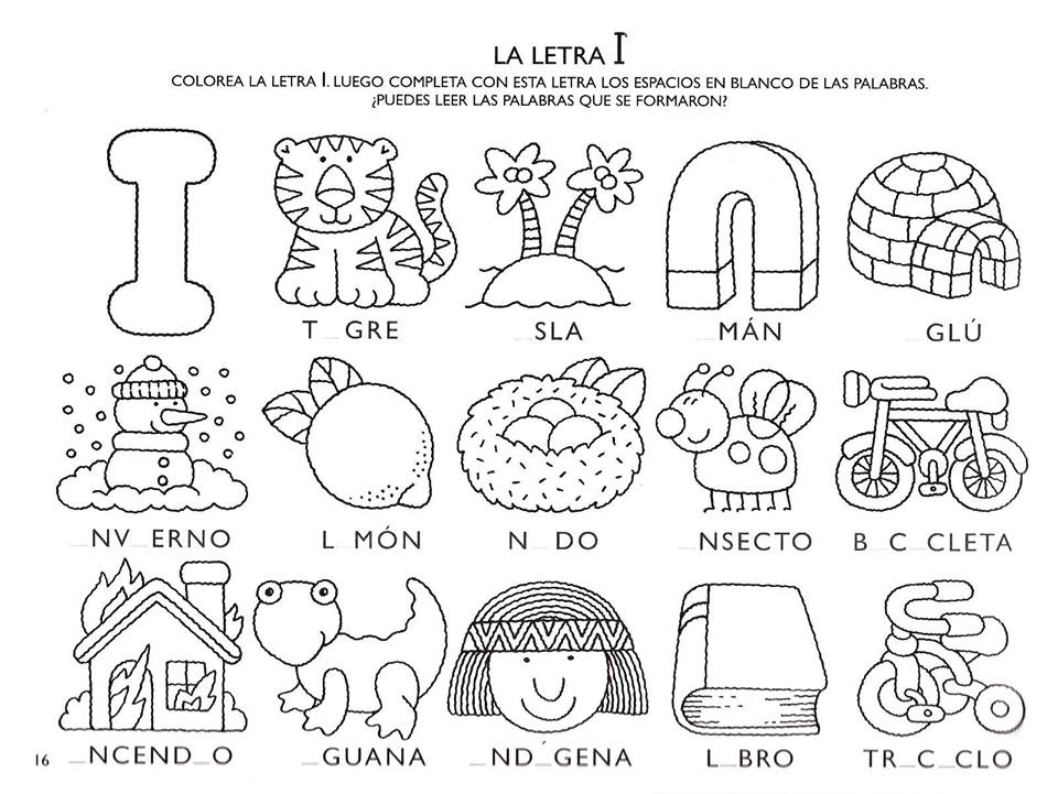 Fichas para trabajar y colorear las vocales | Materiales Educativos ...