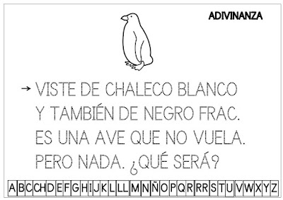 CARTILLA DE LECTURA INFANTIL : PINGÜINO LECTURA ESCRITURA NATURALEZA ...