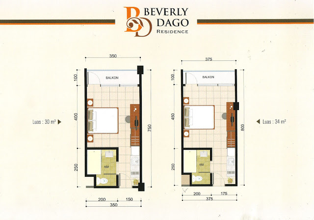 Apartemen Istana Group: Denah Unit dan Interior Beverly Dago Apartment