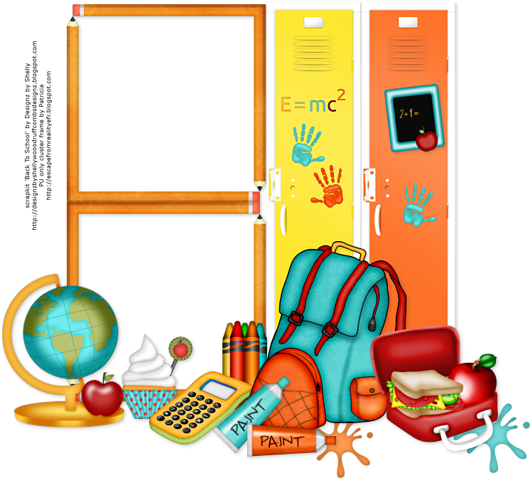 Escape From Reality Blog: PU Cluster Frames "Back To School" DBS