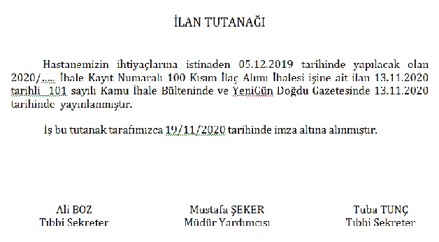 Tutanak nedir ? Tutanak nasıl tutulur ? - bilenesoruyorum.com