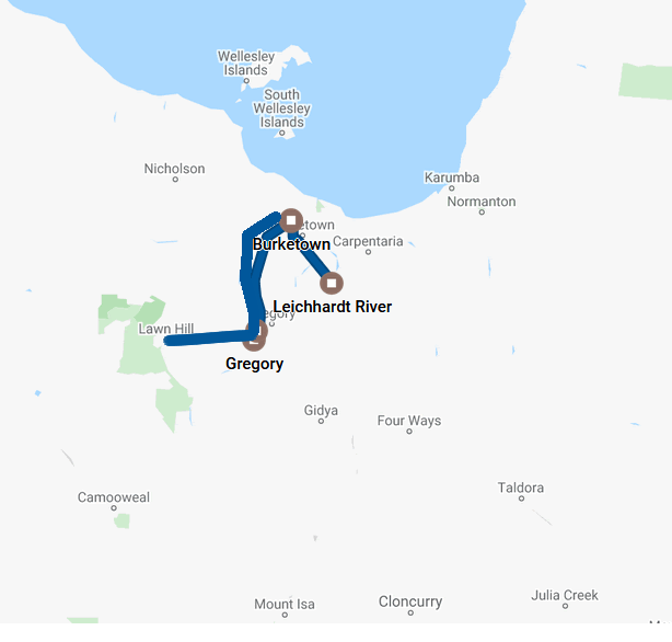 The Roaming 5: Sep 3-7 (Day 216-219) - Leichhardt River to Gregory via ...