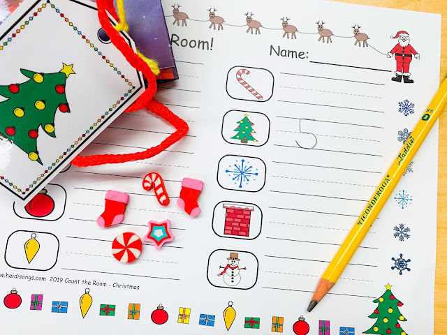 Christmas Count the Room & Write the Room! (EDITABLE!)