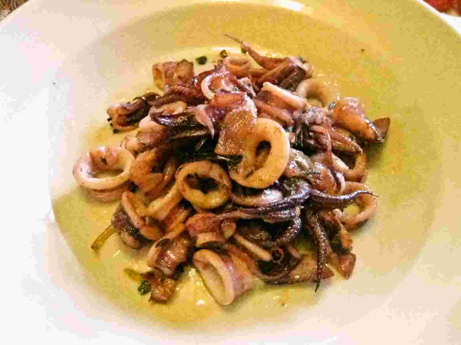 Recipes for Tom: Garlic marinated calamari saute