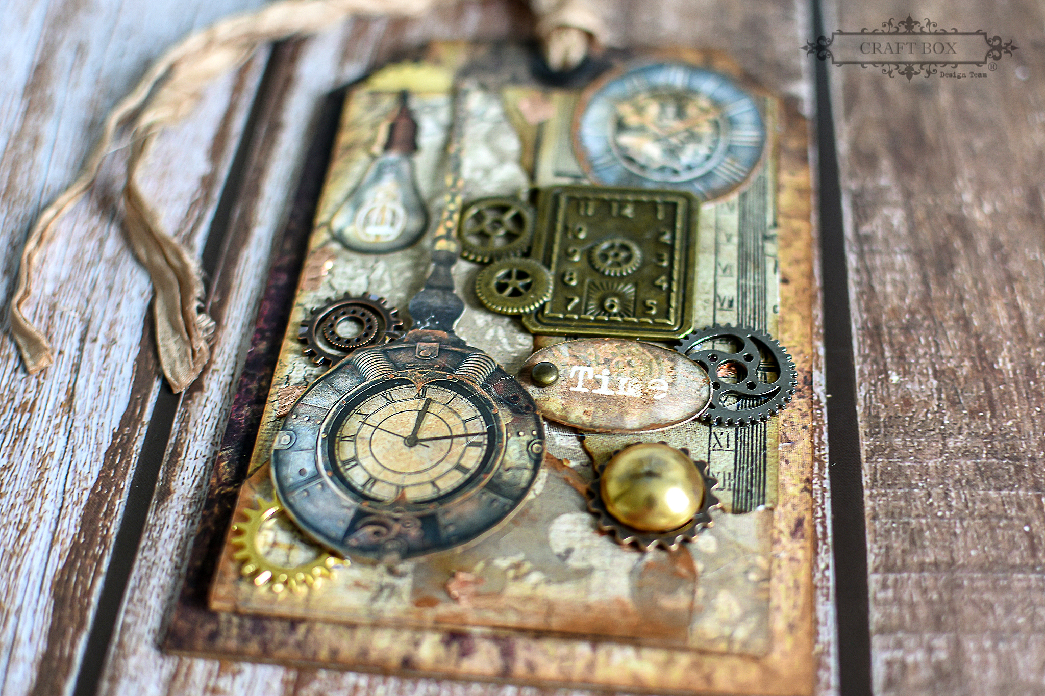 Steampunk tag for Craft Box UK - Henriëtte van Mierlo