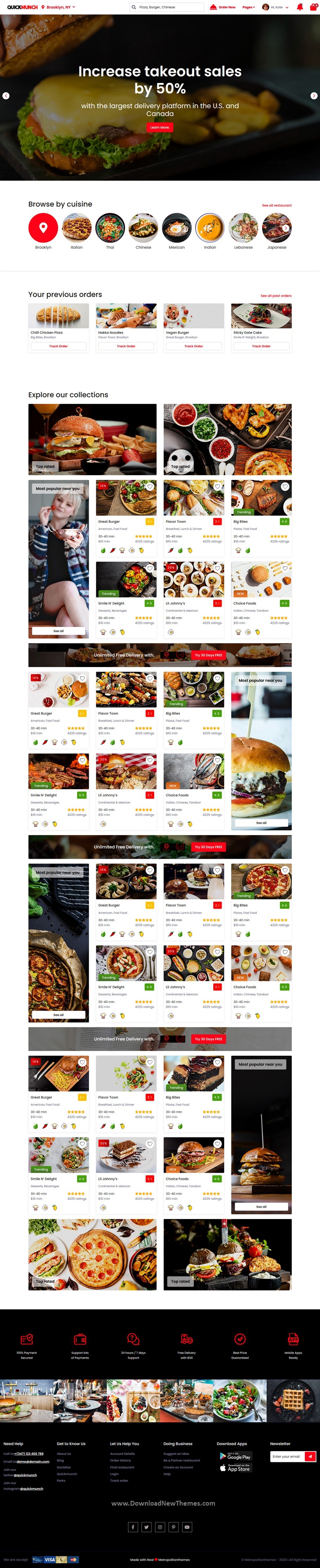 Quickmunch - Restaurant Listing Angular Template - Download New Themes