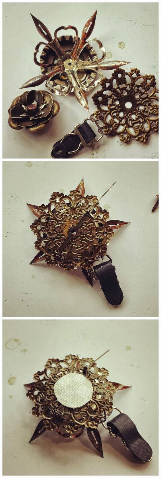Finnabair: Shortie: Recycled Vintage Pin