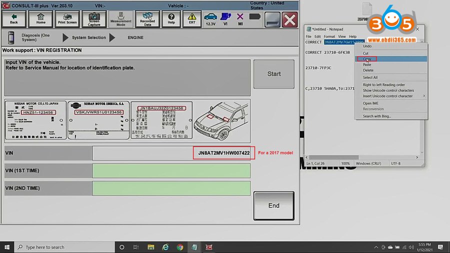 Nissan Used PCM Programming Bench Connection - Auto Diagnostic Tool ...
