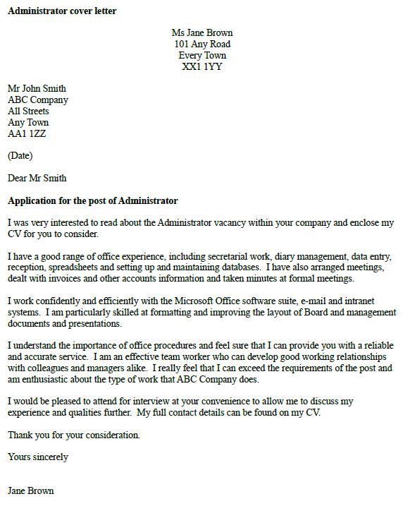 Cover Letter For Administration Officer Job Application Sample Letter cover-letter-for-administration-officer-job-application-sample-letter