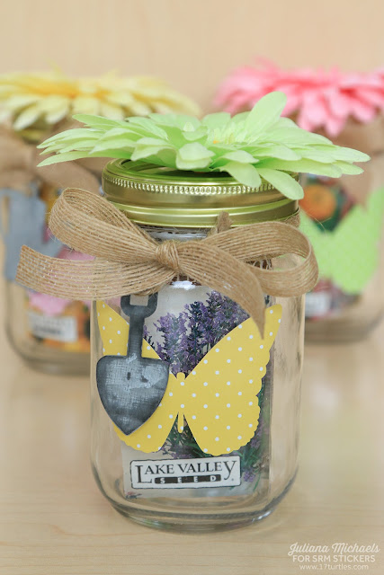 SRM Stickers: Spring Gardening Mason Jar by Juliana