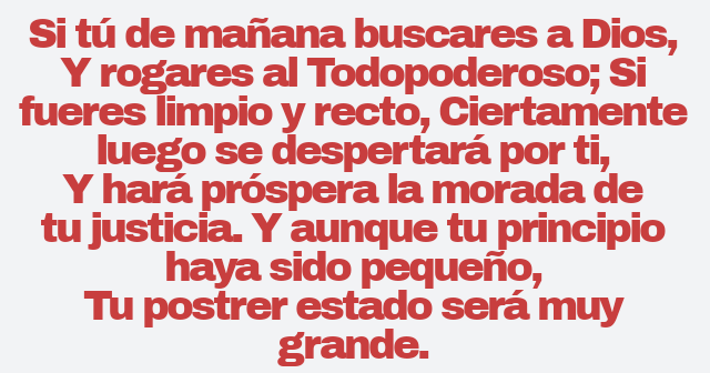Job 8:5-7 - Versículos Bíblicos