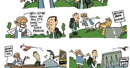 Green Humour: Modi versus Wild