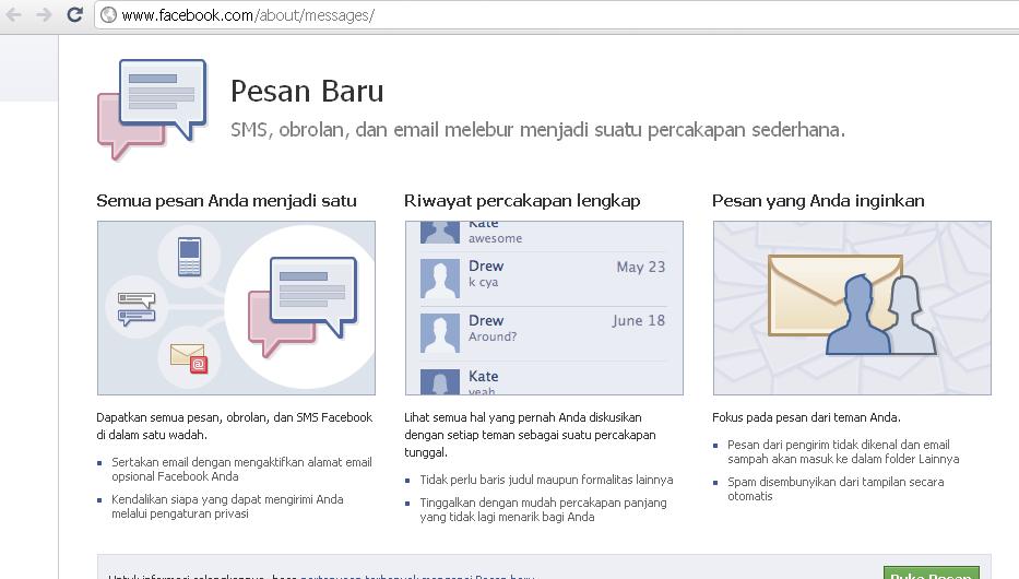 Manfaatkan facebook sebagai inbox email anda mulai sekarang ...