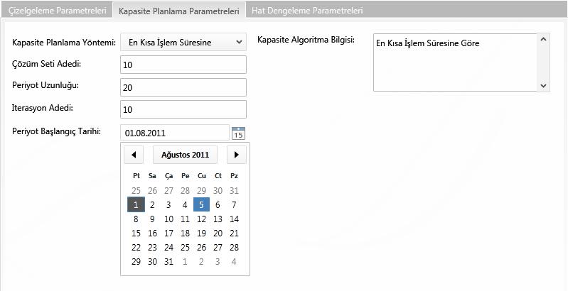 IPS (Intelligent Planning Scheduling): Kapasite Planlama