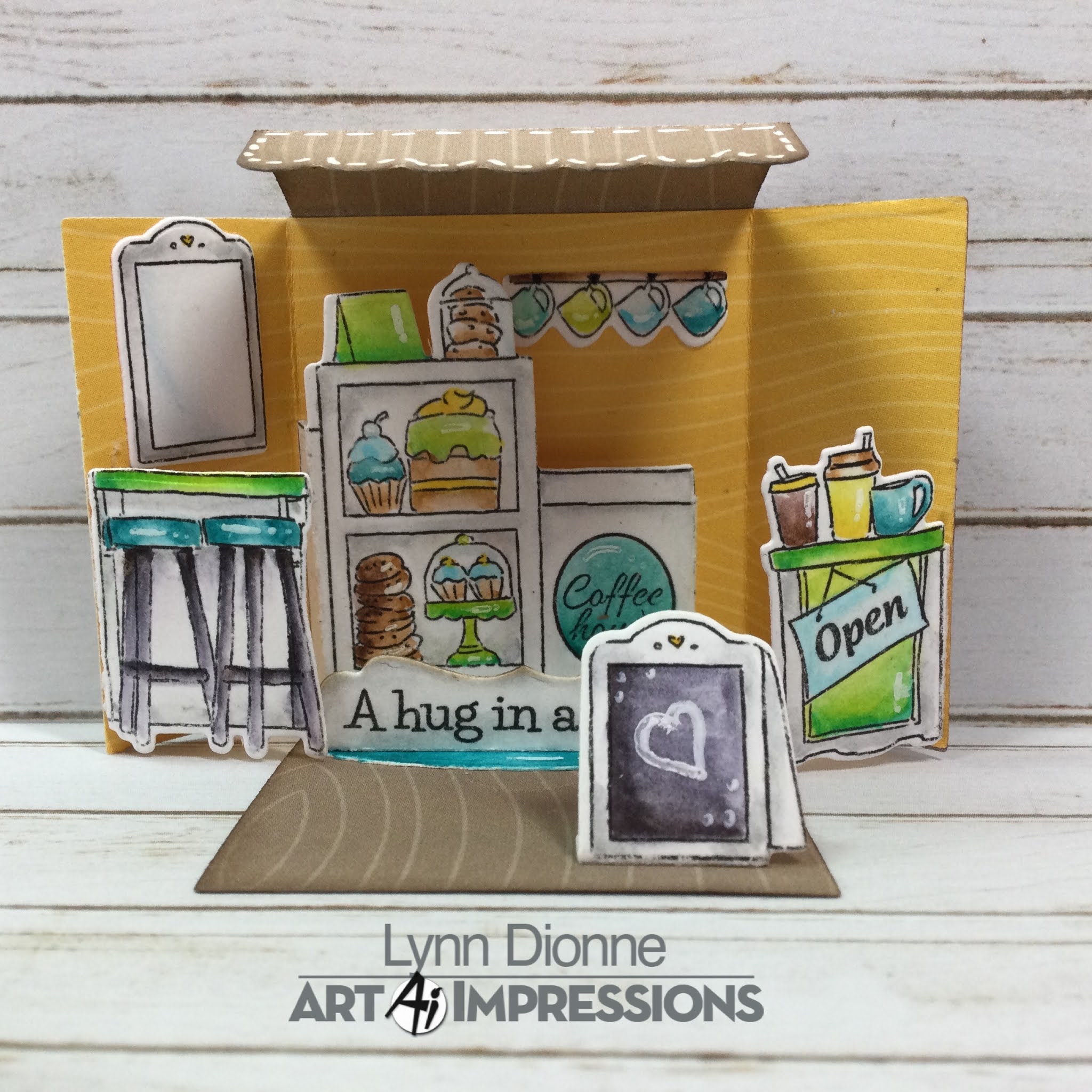 Art Impressions Blog: Matchbook Coffee Shop by Lynn Dionne