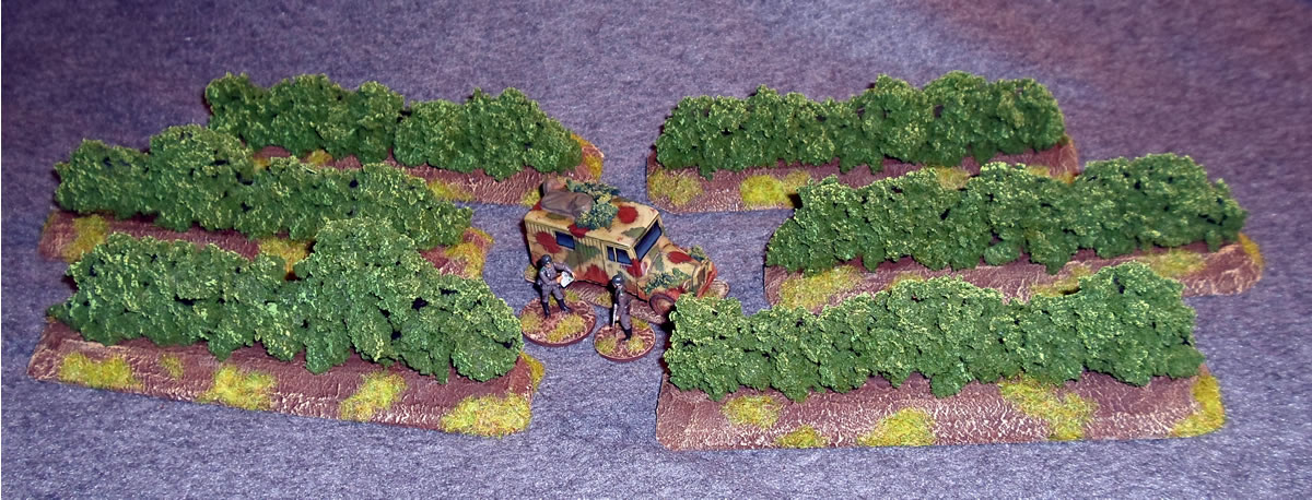 Too Much Lead: Home made Bocage/dense hedgerow 20-28mm