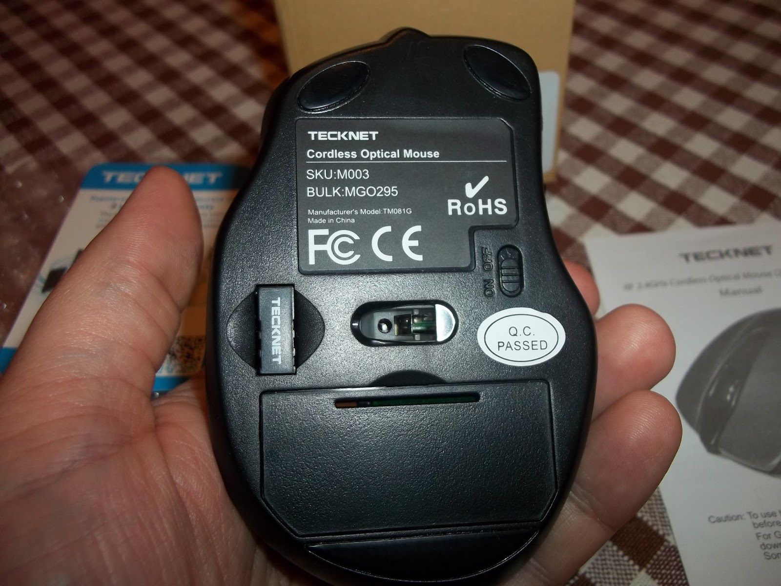 Pro Mouse Tecknet wireless 2400 DPI plug & play