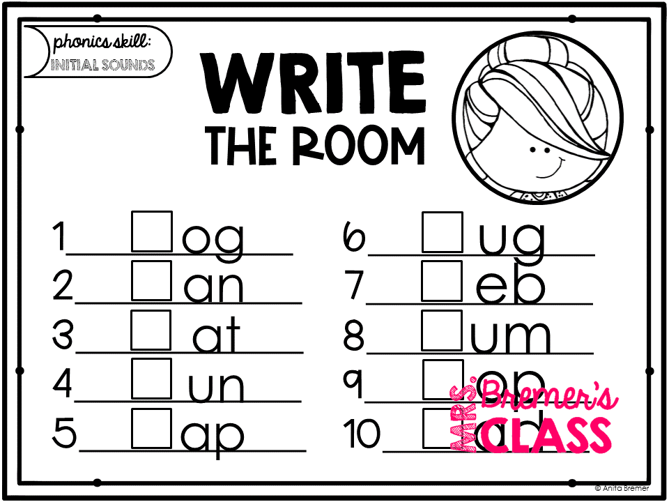 Write the Room Phonics Activities | Mrs. Bremer's Class