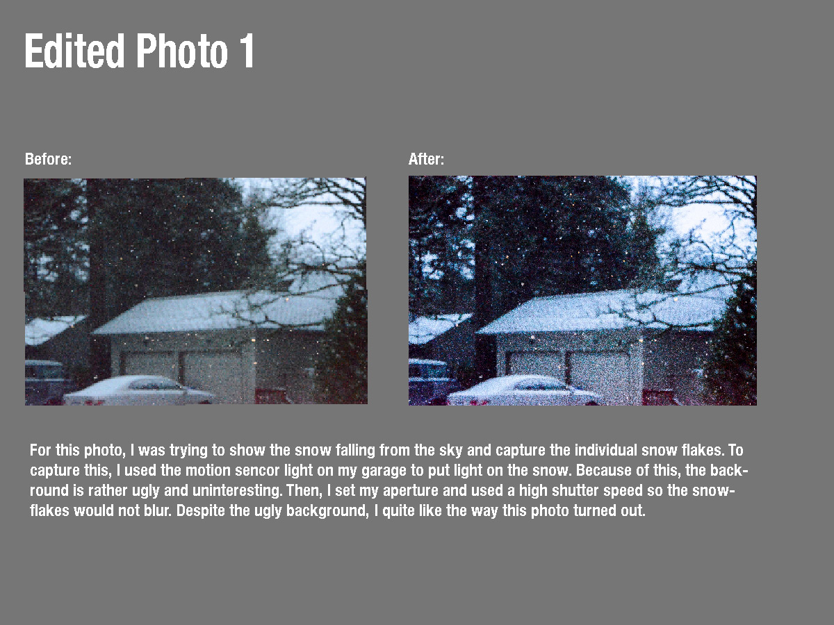 Max Kobak Photography: Project 5 - Basic camera Functions