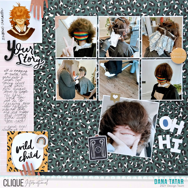 Teen Makeover Scrapbook Layout - Clique International