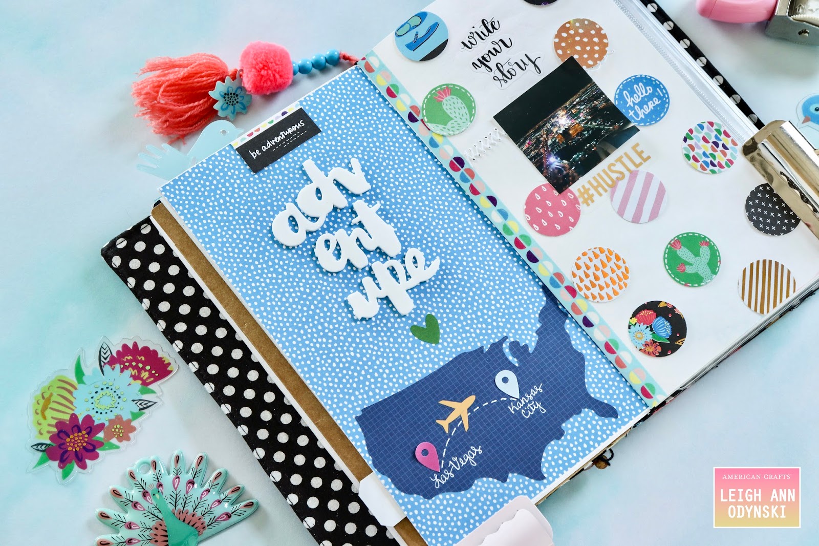 ARTFUL LEIGH: American Crafts Amy Tangerine Traveler's Notebook Spread