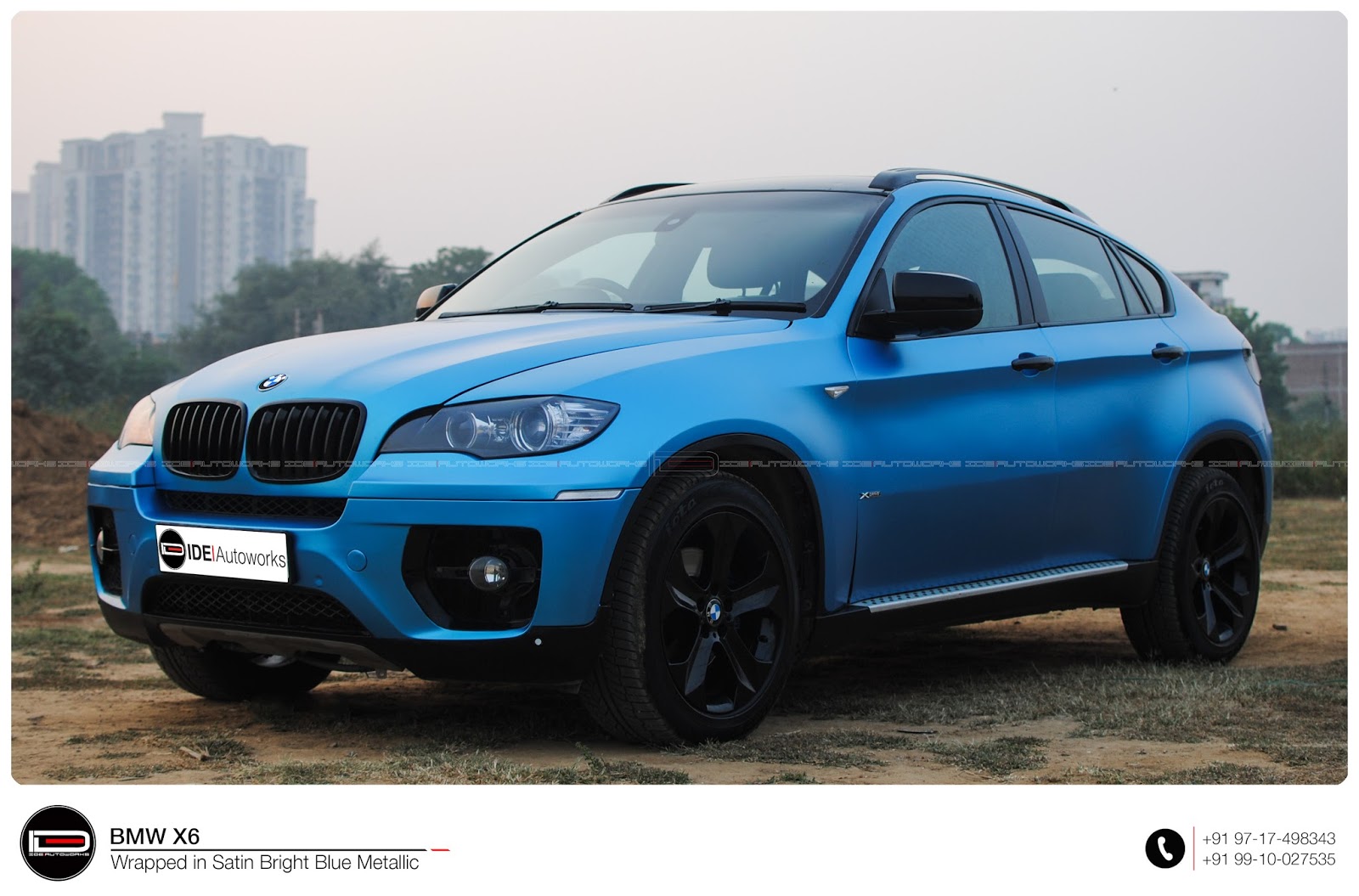 BMW X6: Satin Bright Blue Metallic Wrap | IDE Autoworks